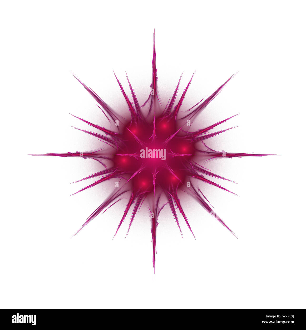 Flame based fractal in shape of a prickly type star Stock Photo - Alamy