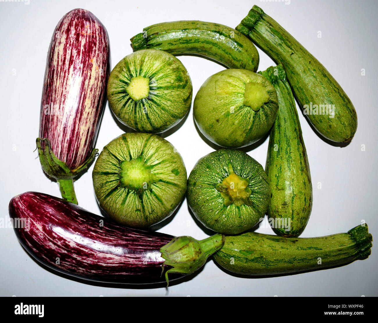 aubergine, pumpkin, vegetable, red, green, fresh Stock Photo - Alamy