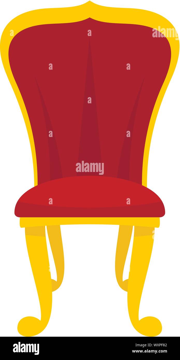 King throne icon. Flat illustration of king throne vector icon for web ...