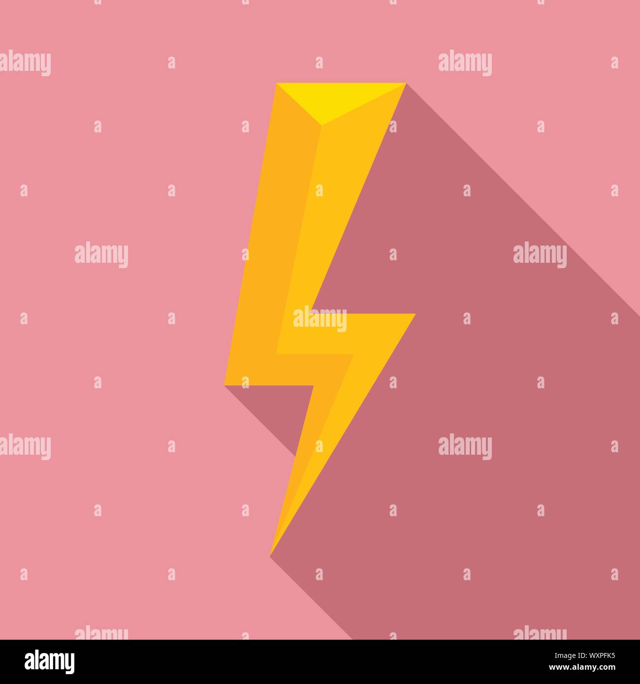 Energy lightning bolt icon. Flat illustration of energy lightning bolt ...