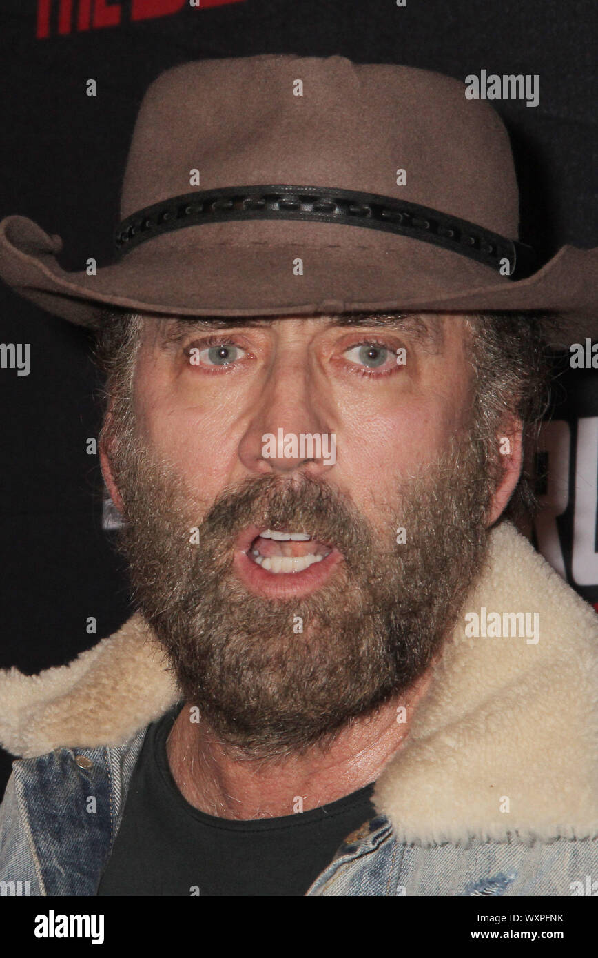 Nicolas Cage 09/16/2019 "Running with the Devil" premiere held at ...