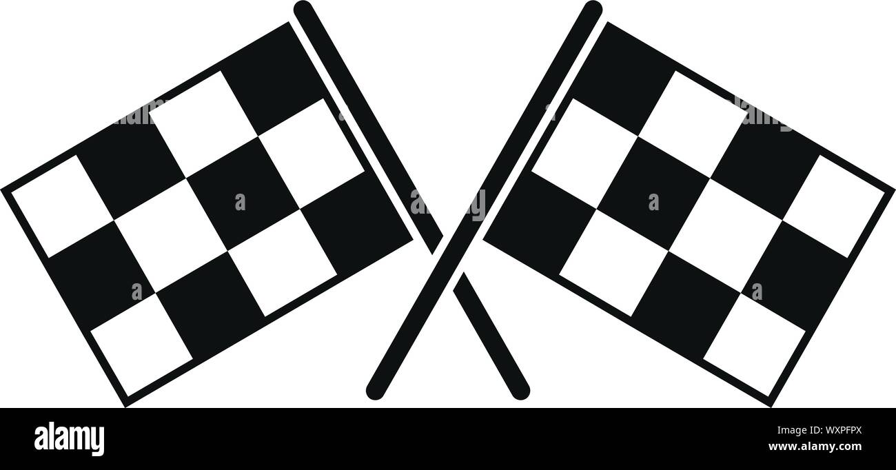 Rally flags icon. Simple illustration of rally flags vector icon for ...