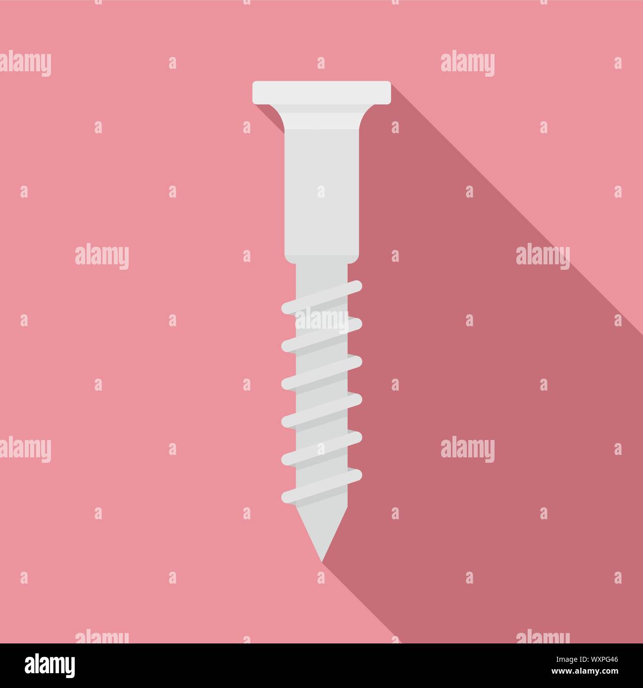 Wood screw bolt icon. Flat illustration of wood screw bolt vector icon ...