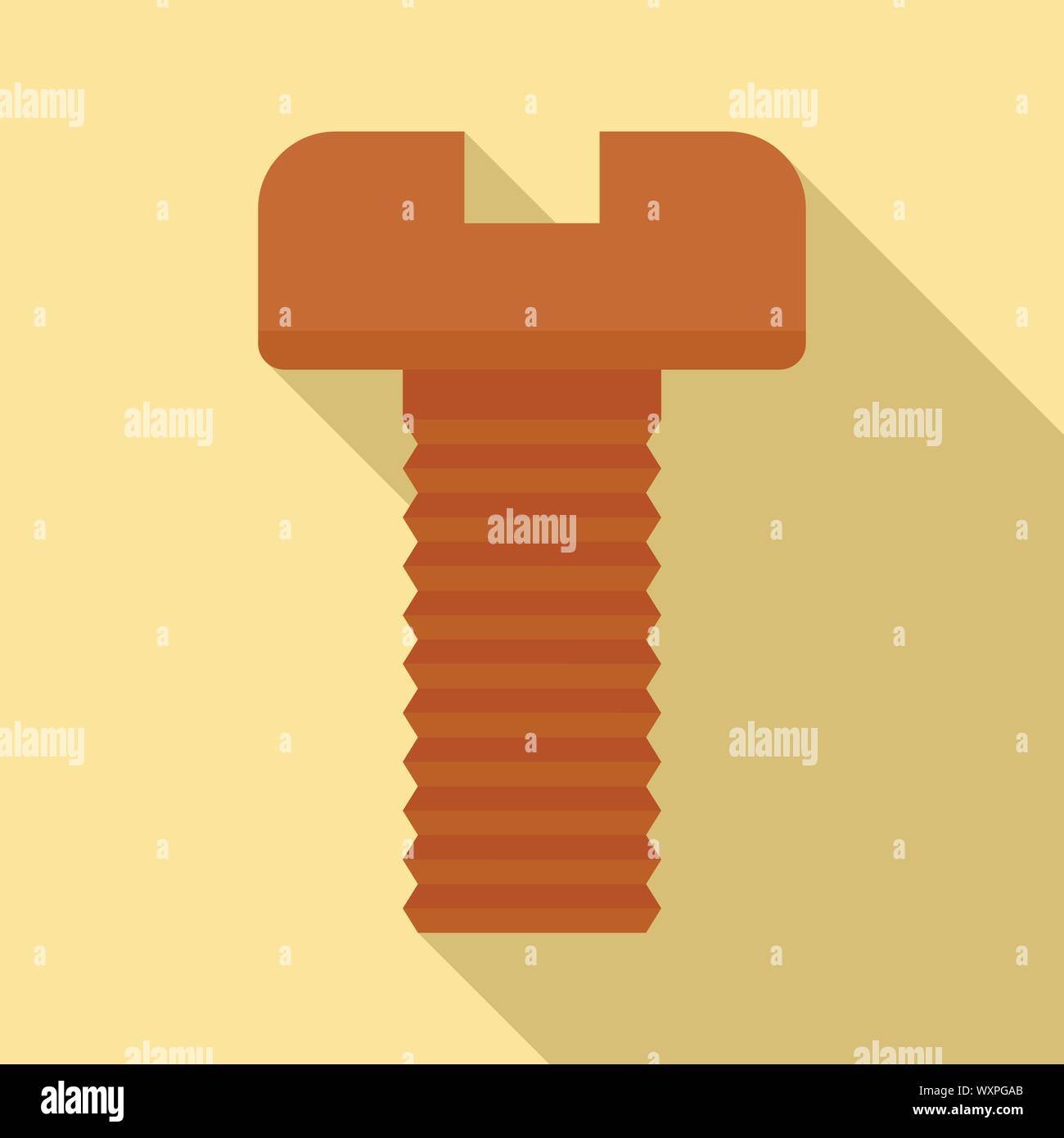Line screw bolt icon. Flat illustration of line screw bolt vector icon ...
