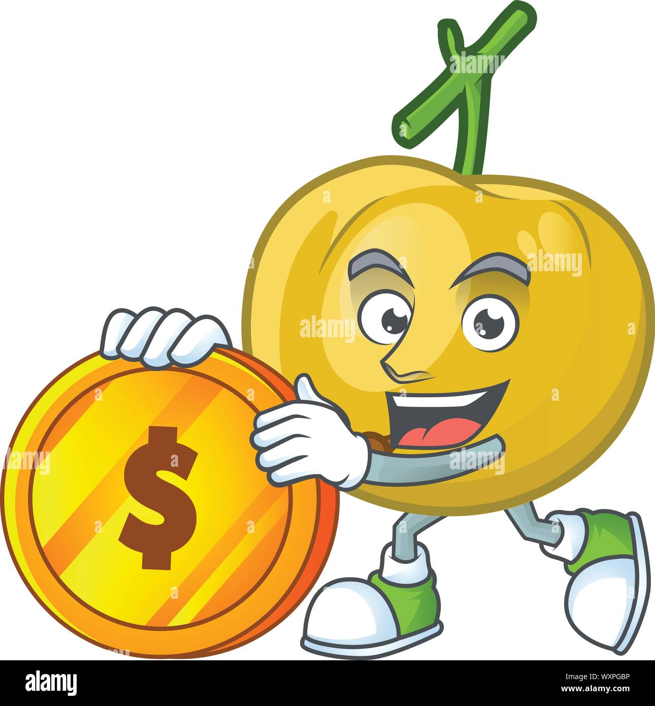 Bring coin sweet araza in cartoon mascot style Stock Vector Image & Art ...