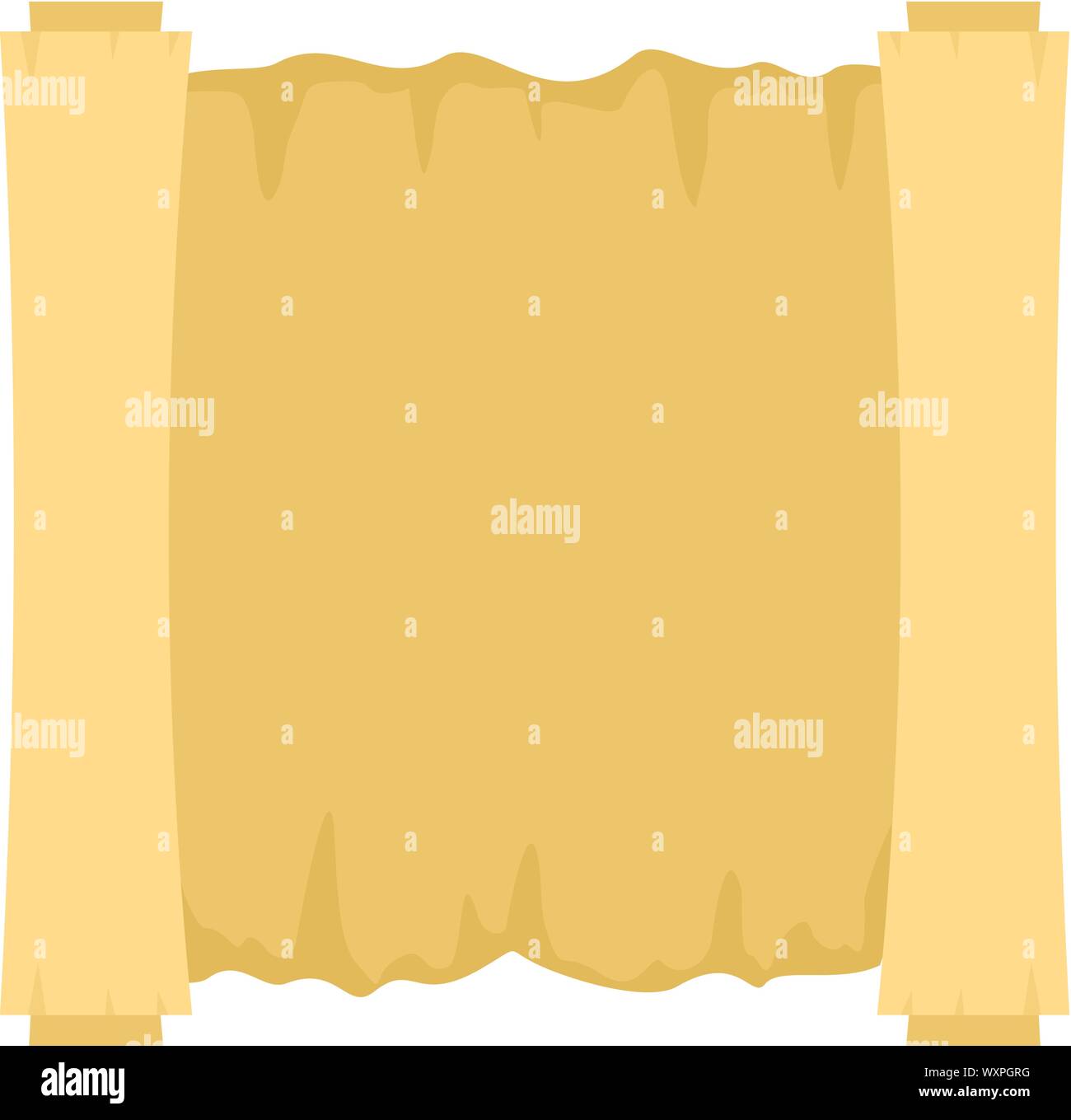 Ancient papyrus icon. Flat illustration of ancient papyrus vector icon ...