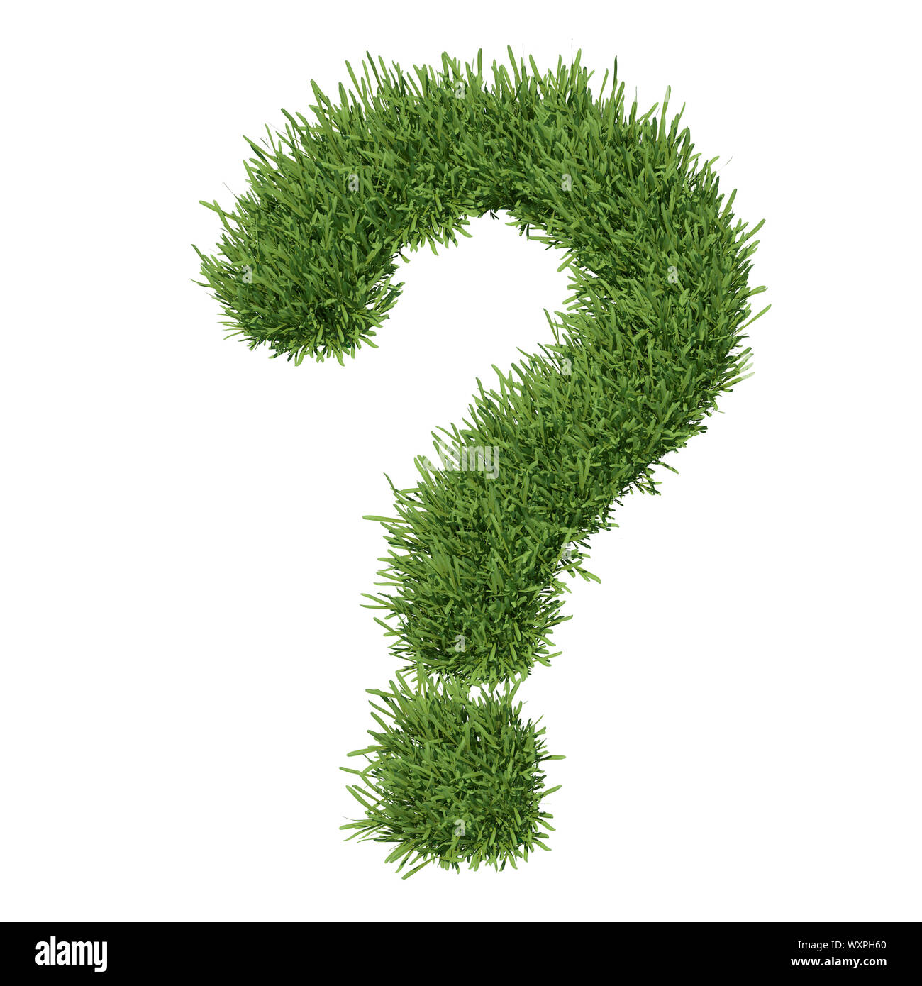 Grass question mark sign shape Cut Out Stock Images & Pictures - Alamy