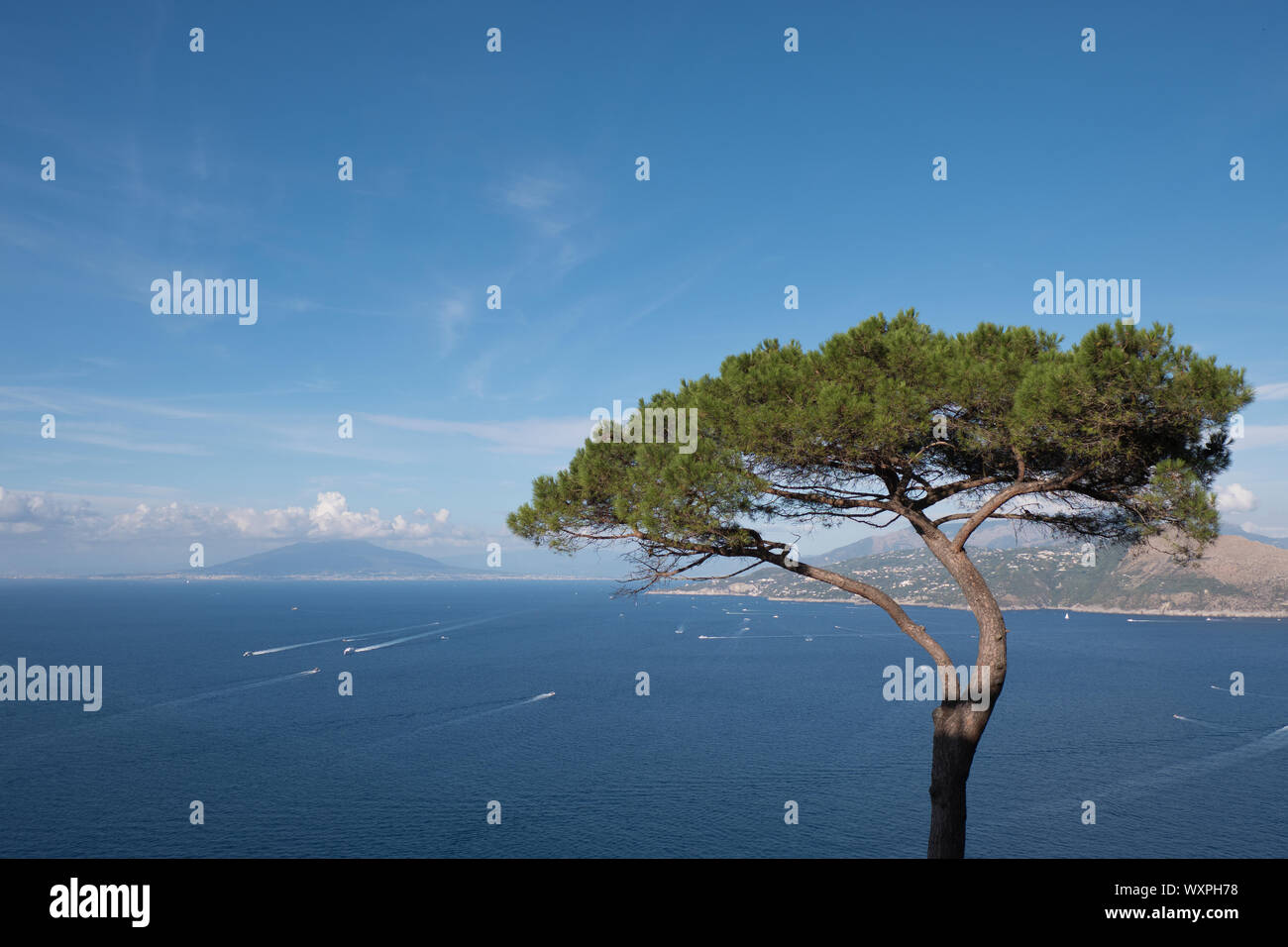 View of the Gulf of Naples from Villa Lysis home of Jacques Fersen in ...