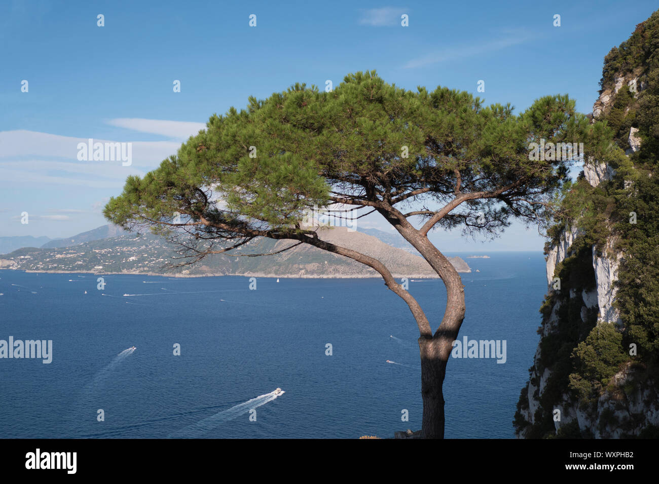 View of the Gulf of naples from Villa Lysis home of Jacques Fersen in ...