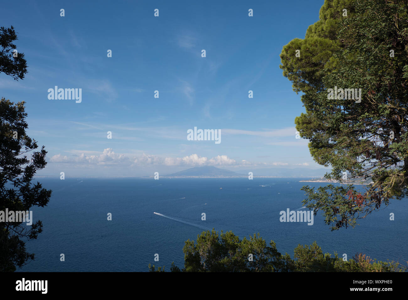 View of the Gulf of Naples from Villa Lysis home of Jacques Fersen in ...