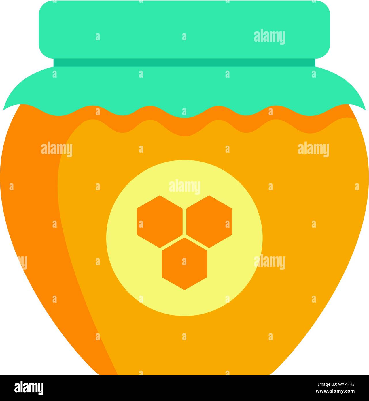 Honey jar icon. Flat illustration of honey jar vector icon for web design Stock Vector Image ...