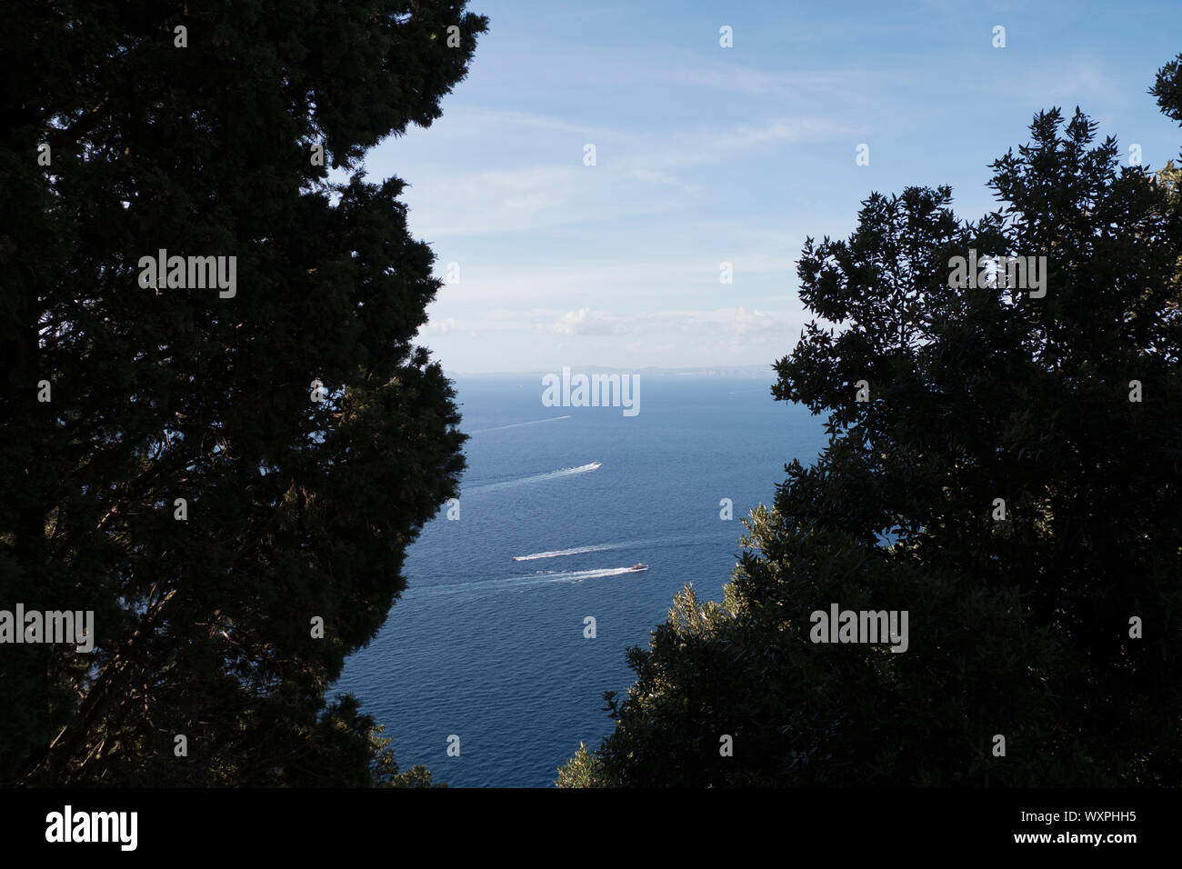 View of the Gulf of Naples from Villa Lysis home of Jacques Fersen in ...
