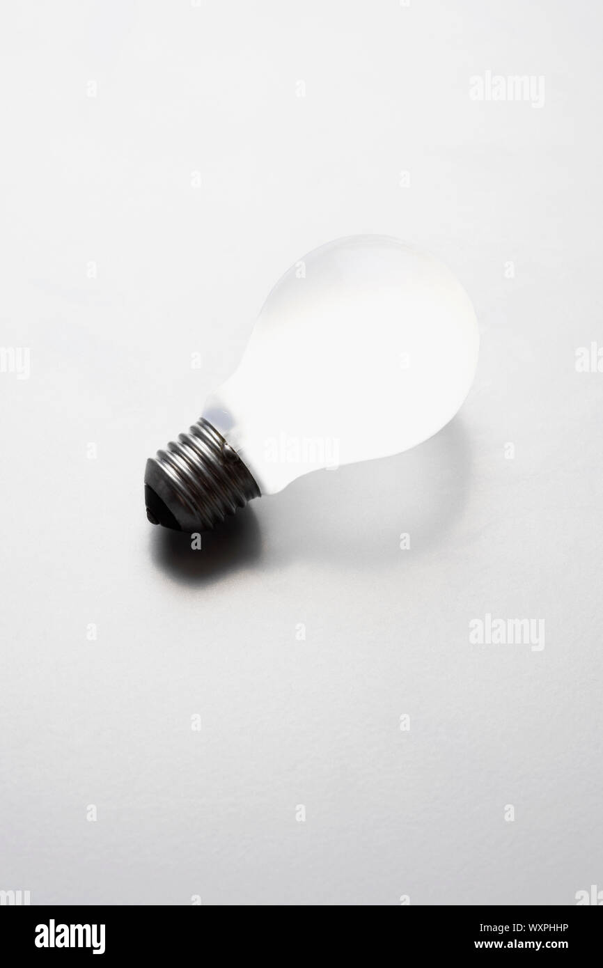 White Light Bulb Stock Photo - Alamy
