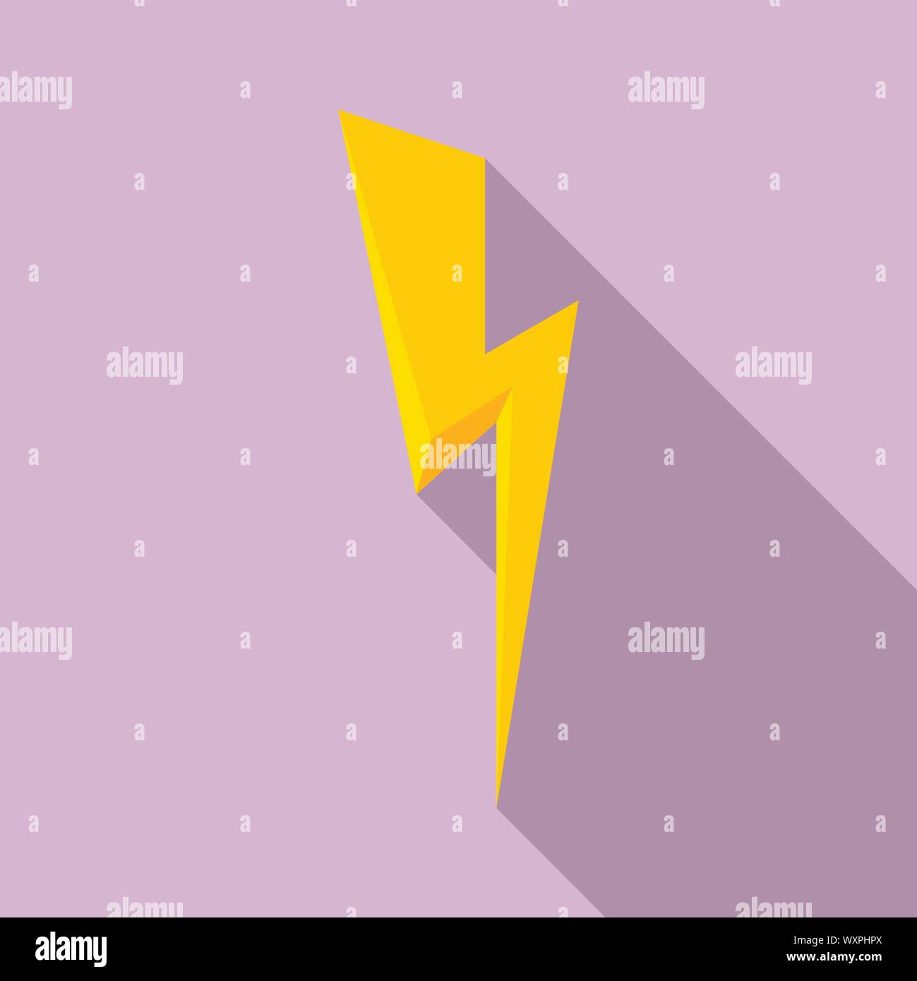 Voltage lightning bolt icon. Flat illustration of voltage lightning ...