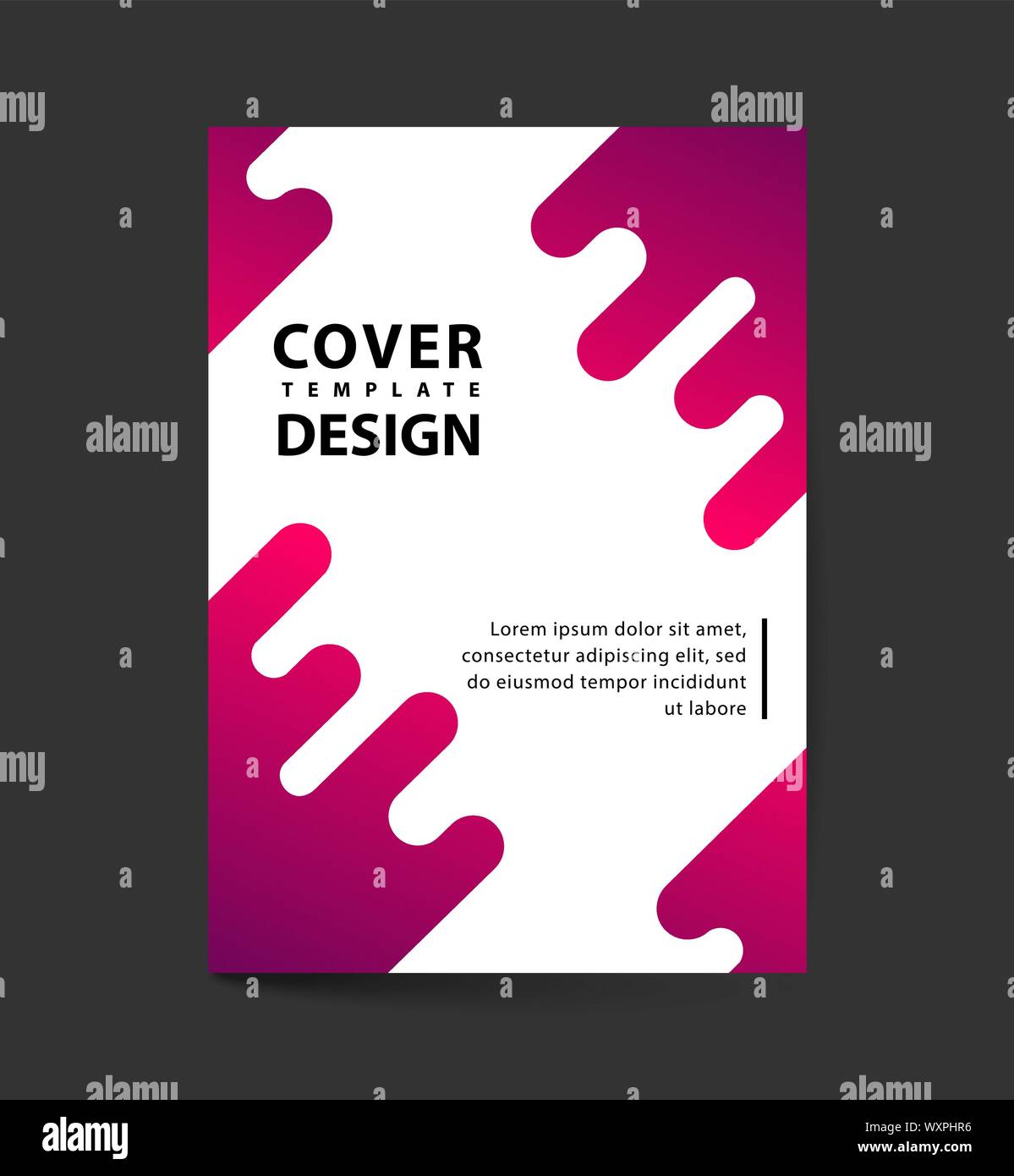 Covers with Flat & Dynamic Design. Geometric shapes Dynamic wavy form ...