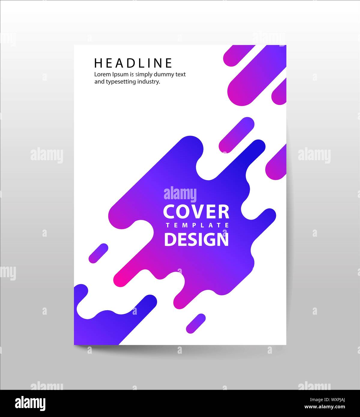 Covers with Flat & Dynamic Design. Geometric shapes Dynamic wavy form ...