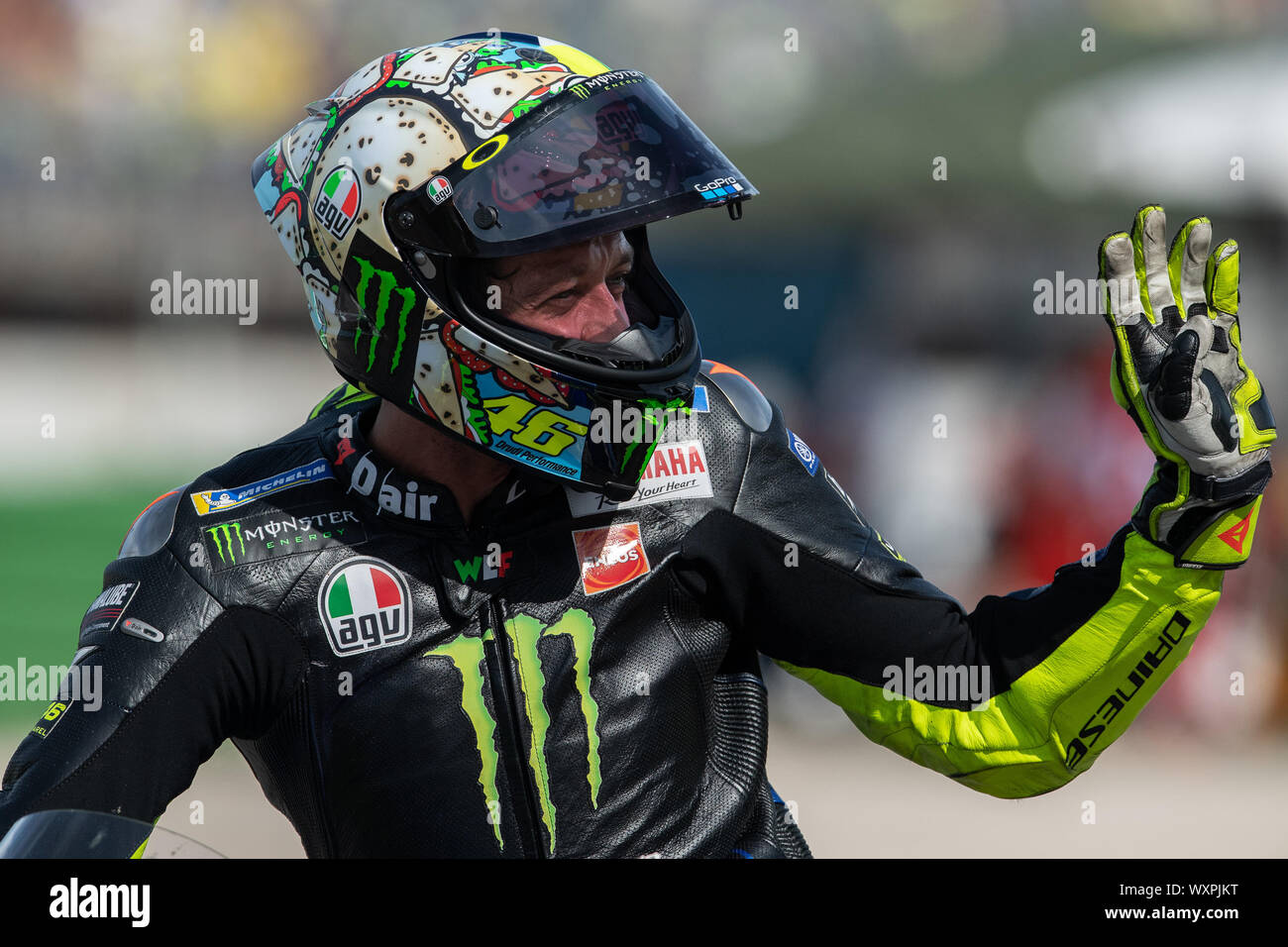 VALENTINO ROSSI, ITALIAN MOTOGP RIDER NUMBER 46 FOR YAMAHA MONSTER TEAM ...