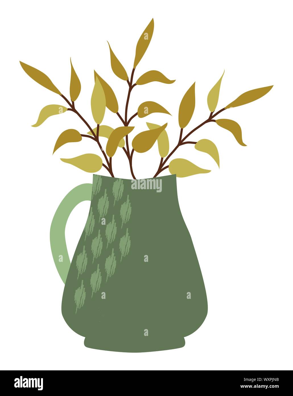 Leaves close up hand Stock Vector Images - Alamy