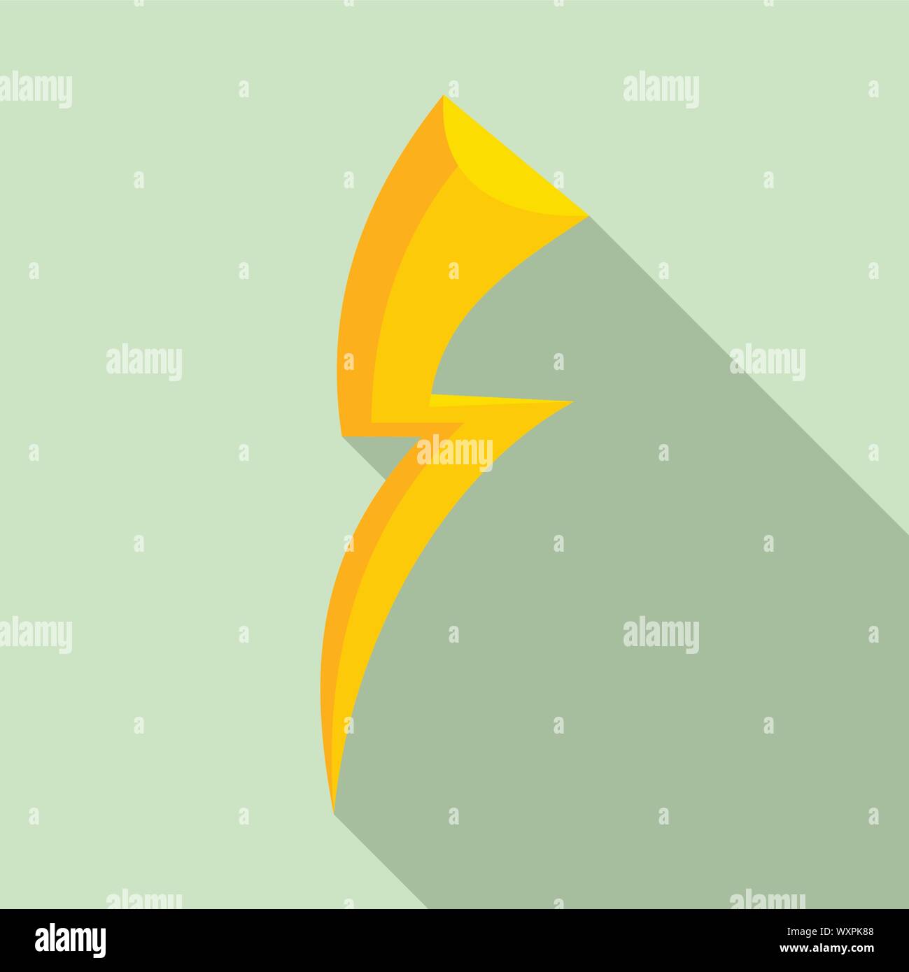 Shock lightning bolt icon. Flat illustration of shock lightning bolt ...