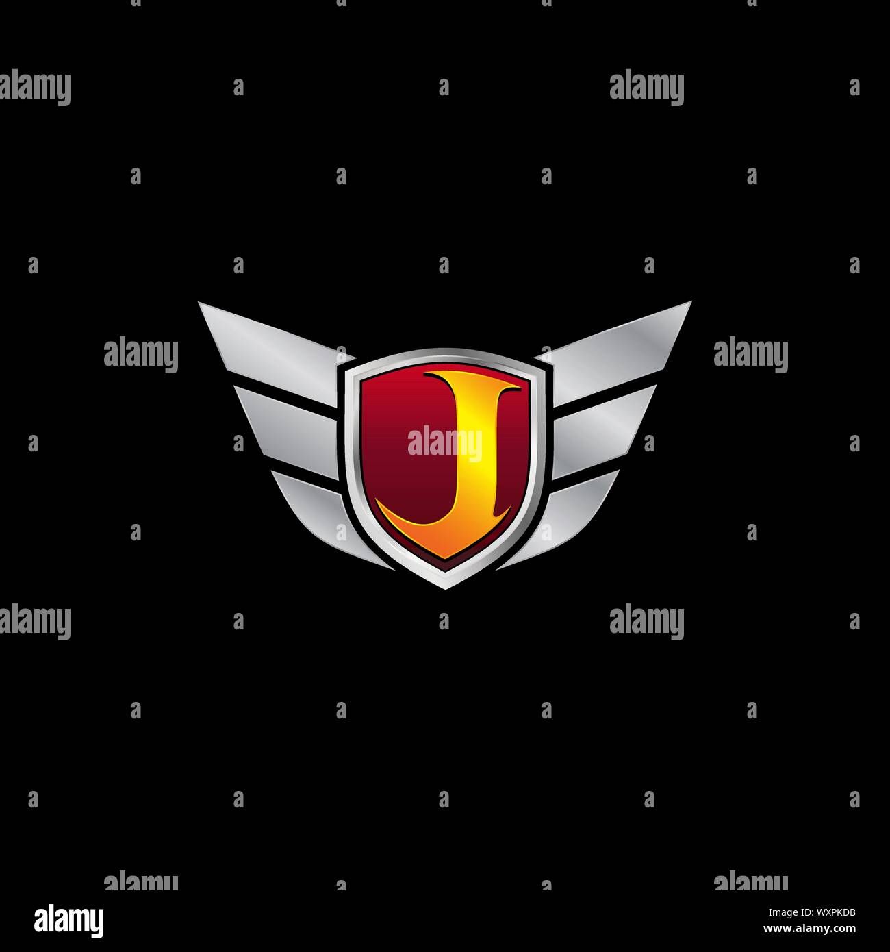 Auto Guard Letter J Icon Logo design concept template Stock Vector ...