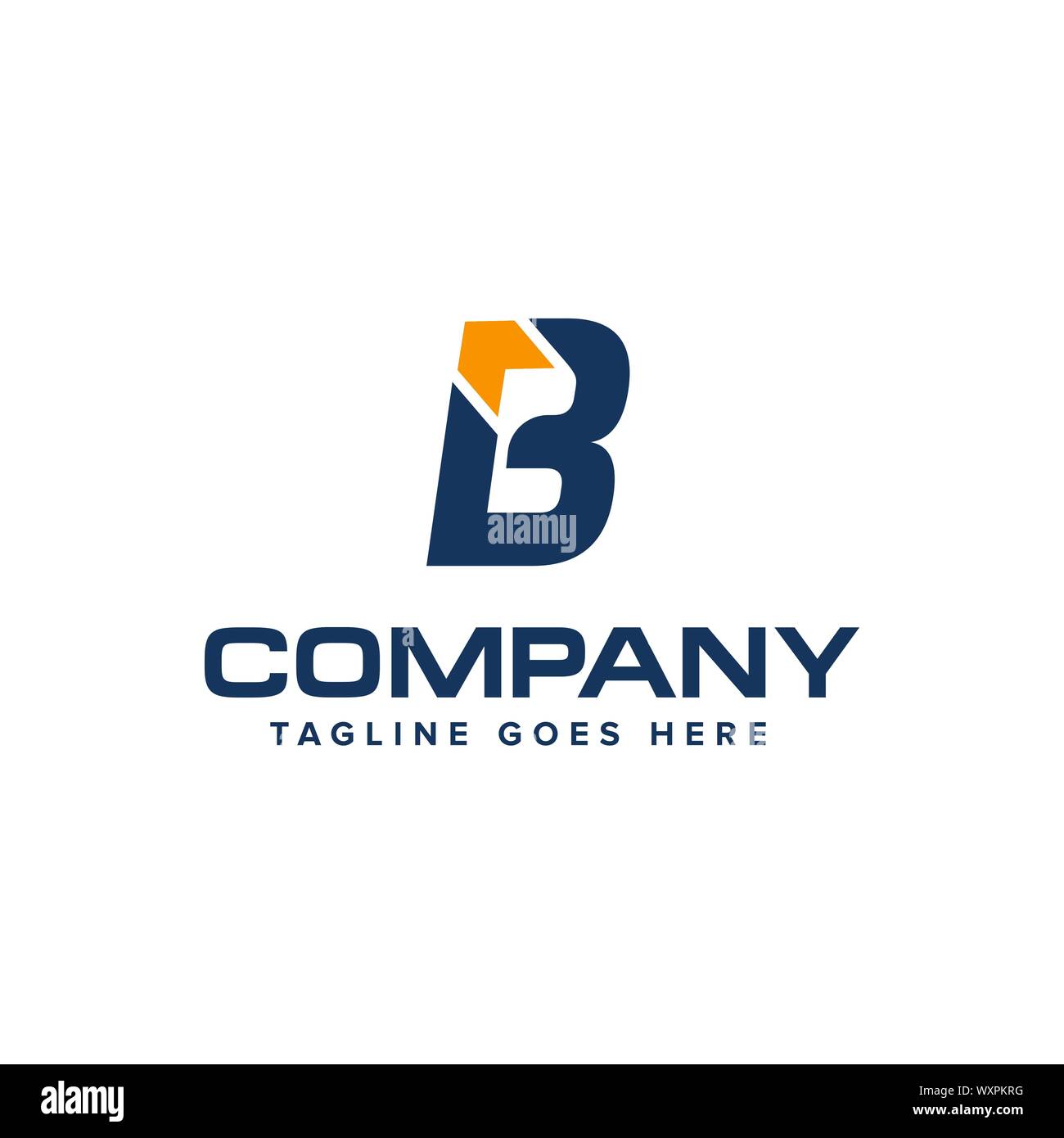 Letter B and arrow logo design vector. Abstract logo design Stock ...