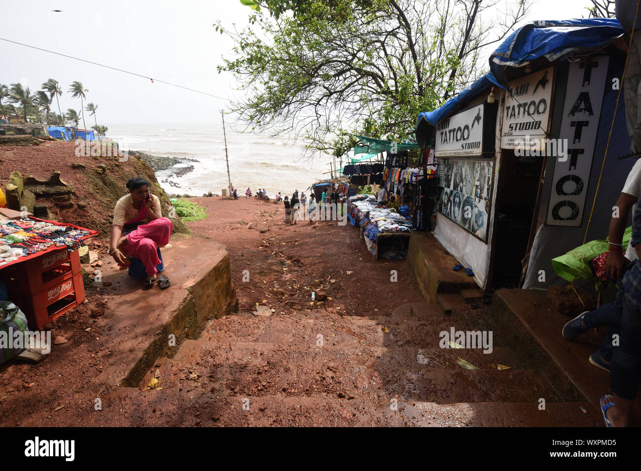 Anjuna beach ghat in Goa, India Stock Photo - Alamy