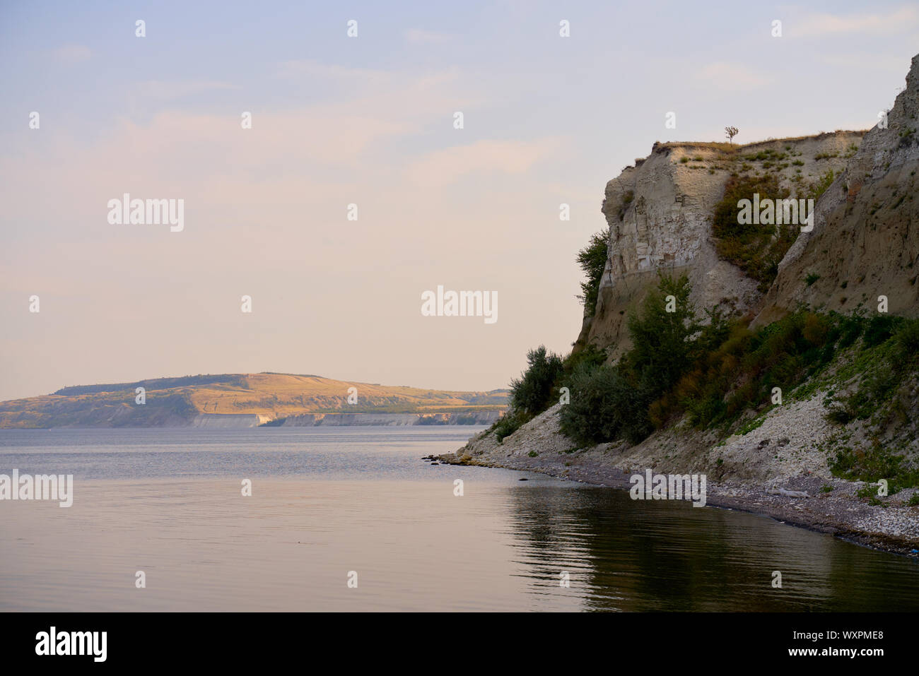 Beautiful view of Stepan Razin rock, Volga river Stock Photo - Alamy