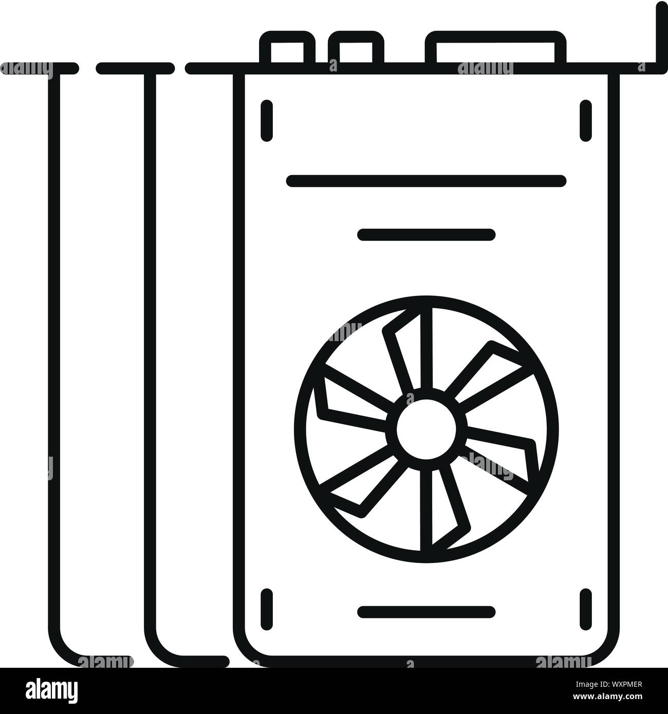 Mining Graphic Card Icon Outline Mining Graphic Card Vector Icon For Web Design Isolated On