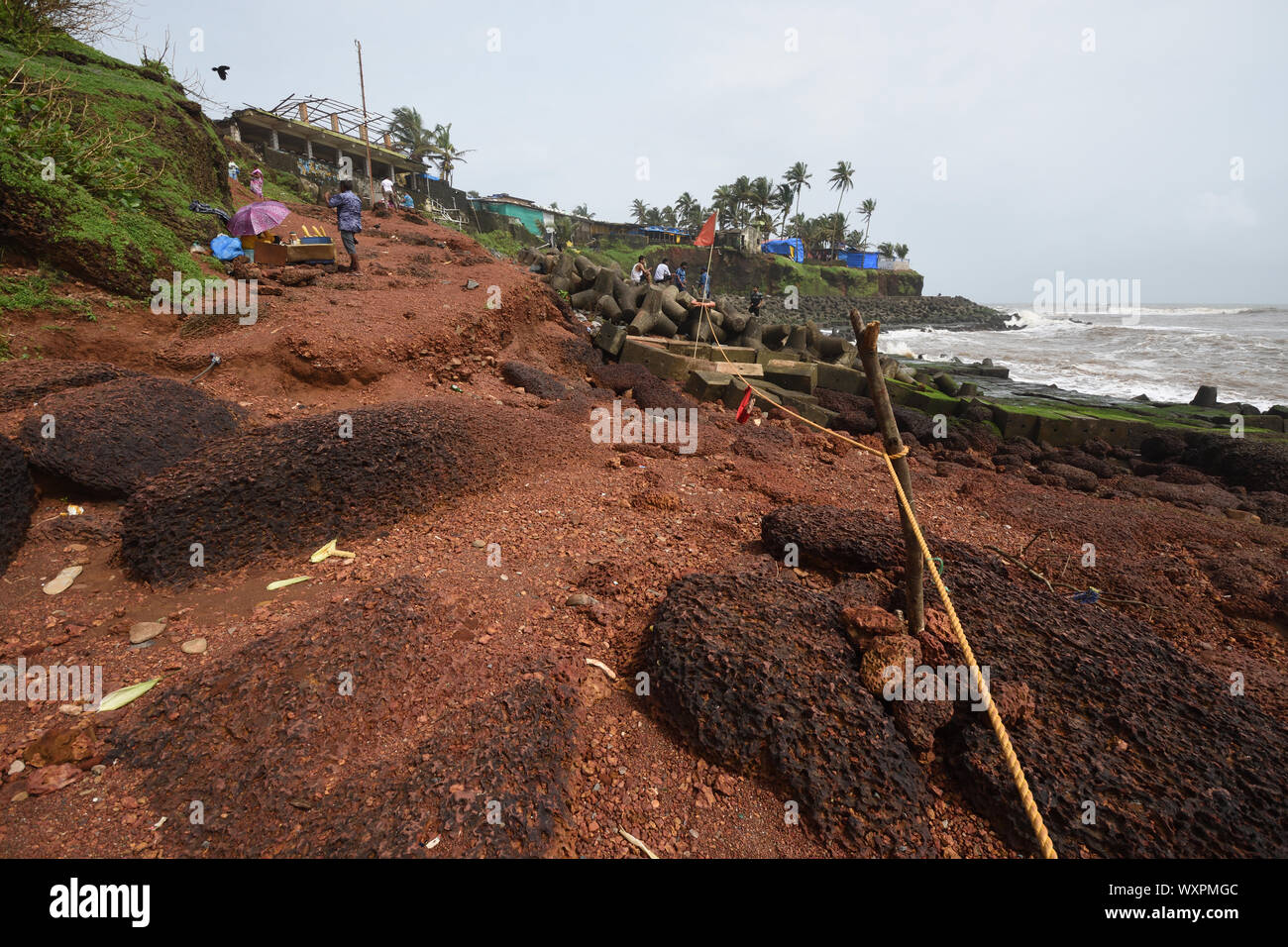 Coral reefs of the Anjuna beach. Goa, India Stock Photo - Alamy