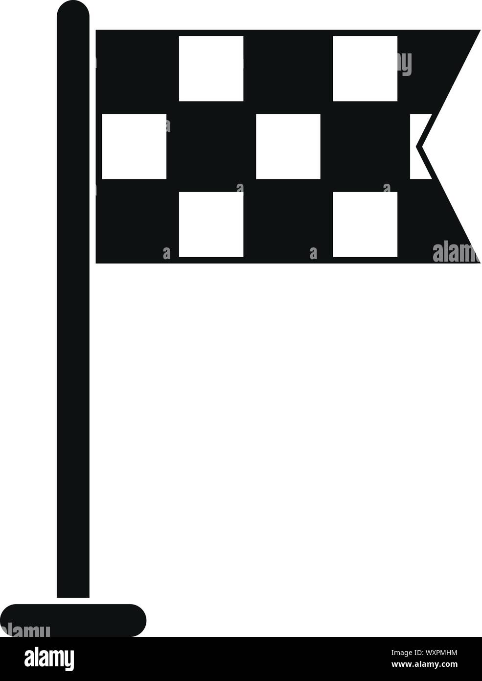 Finish desktop flag icon. Simple illustration of finish desktop flag ...