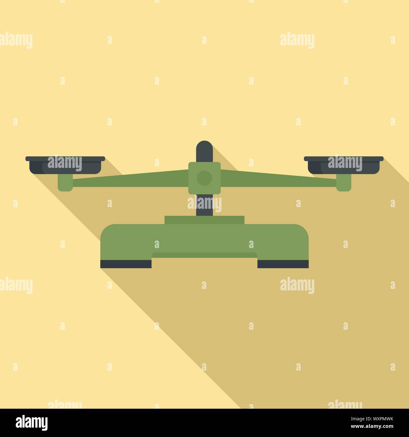 Retro mechanical scales icon. Flat illustration of retro mechanical ...