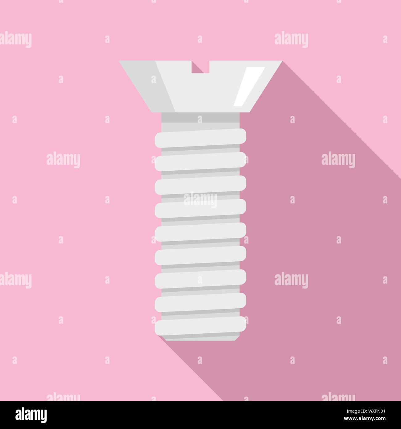 Industrial screw-bolt icon. Flat illustration of industrial screw-bolt ...