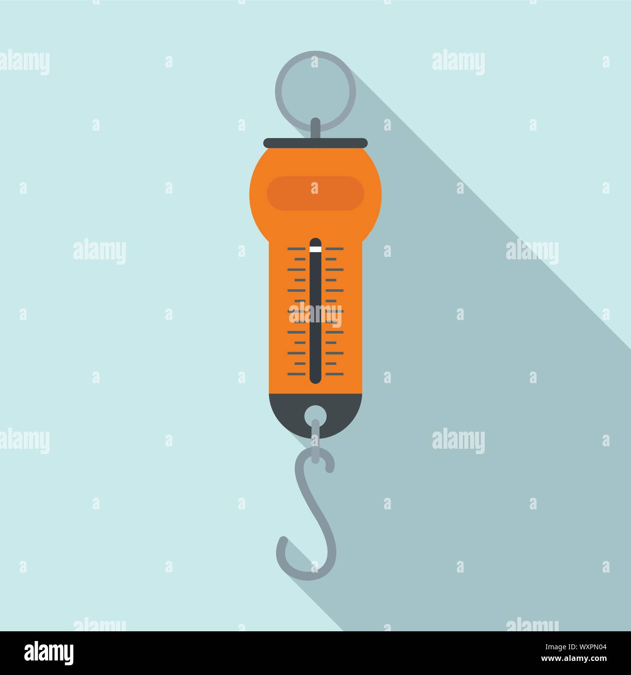 Hand mechanical scales icon. Flat illustration of hand mechanical ...