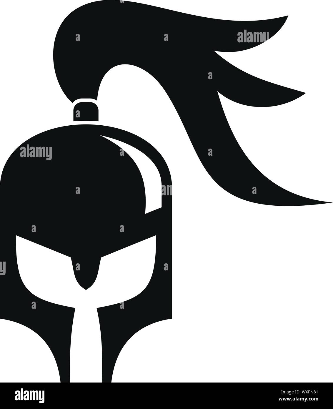 Knight helmet icon. Simple illustration of knight helmet vector icon ...