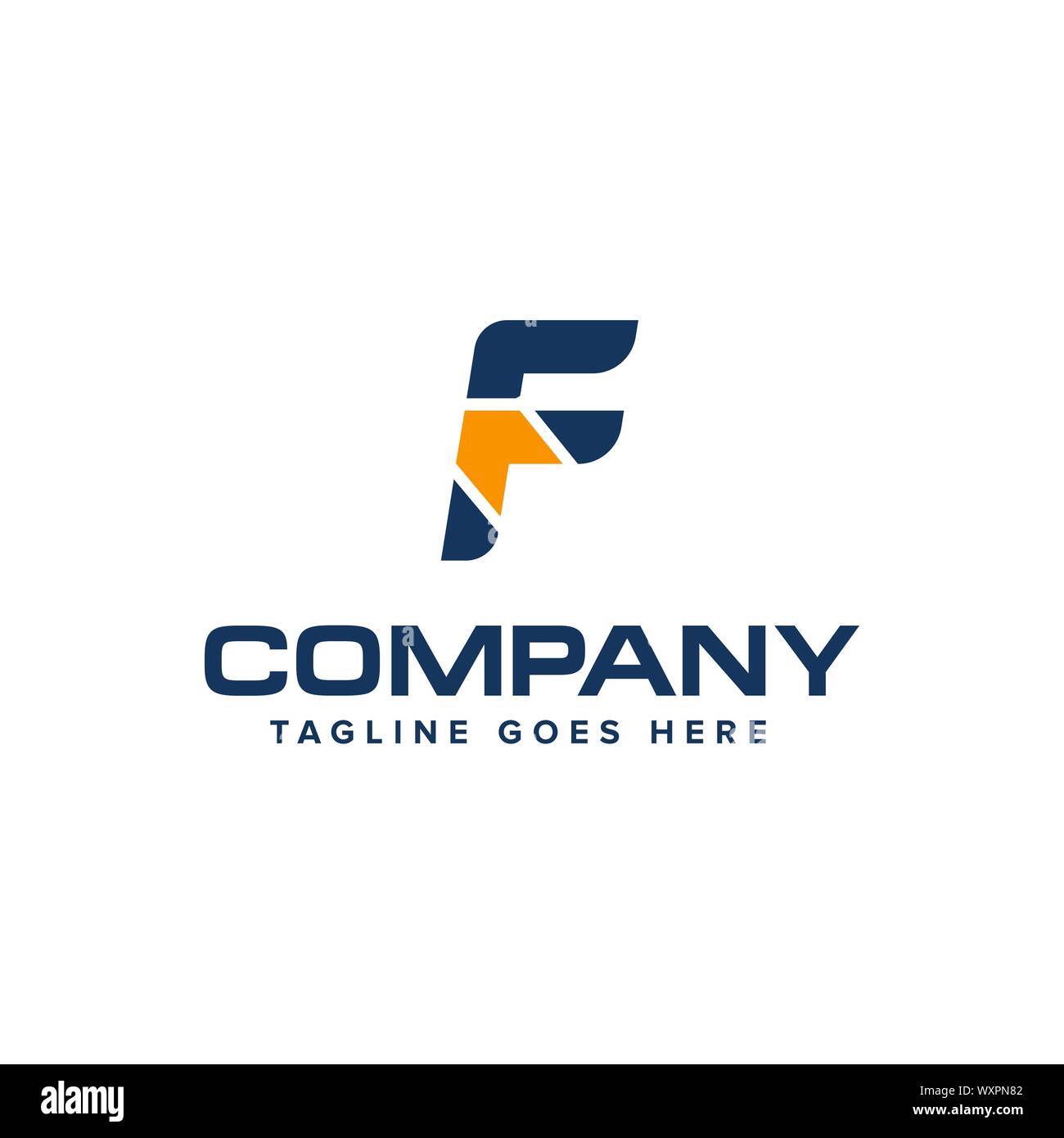 Letter F and arrow logo design vector. Abstract logo design Stock ...