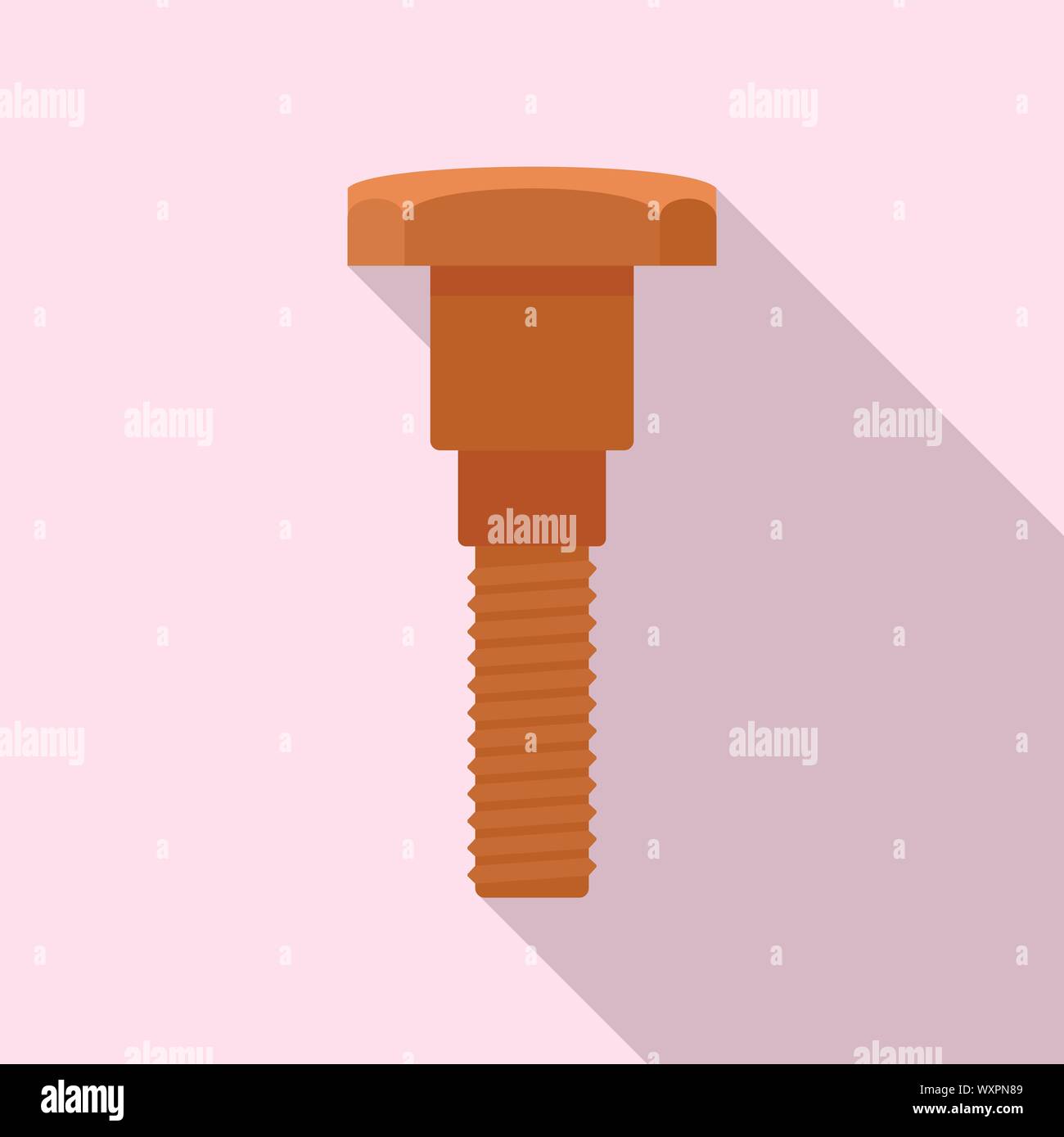 Clamp screw bolt icon. Flat illustration of clamp screw bolt vector ...