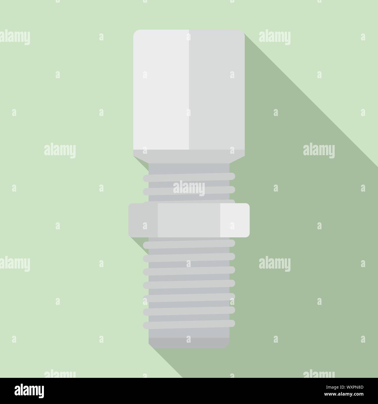 Steel screw bolt icon. Flat illustration of steel screw bolt vector ...