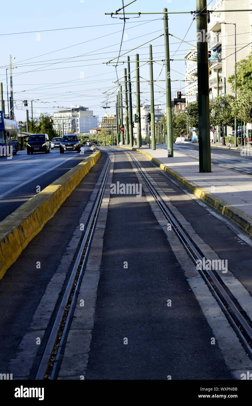 metro, tram, train, line, city, Athens, Greece Stock Photo - Alamy