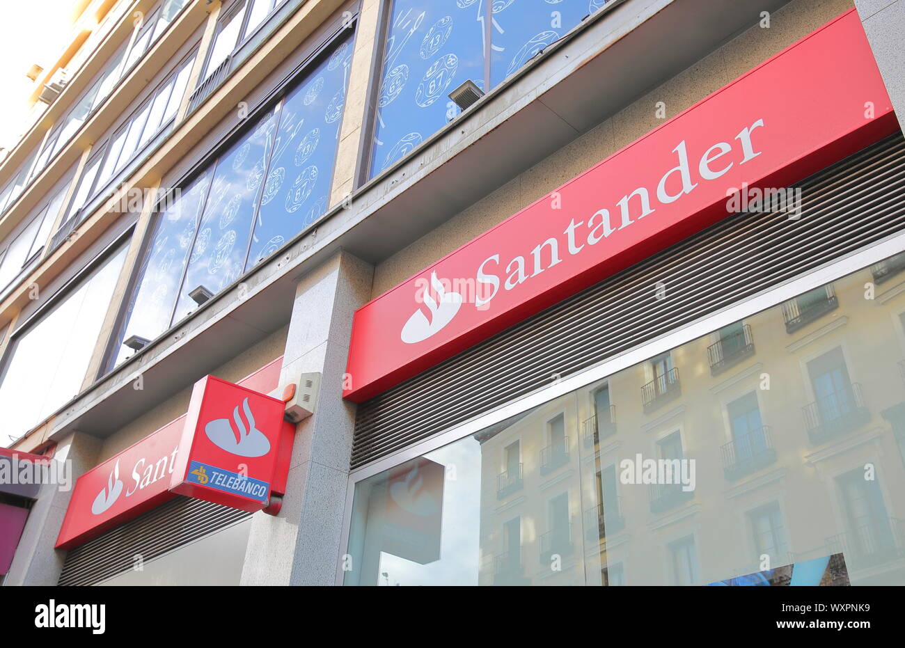 Santander bank company logo Stock Photo - Alamy