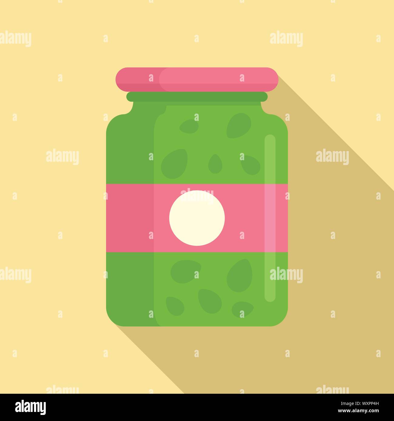 Jam jar icon. Flat illustration of jam jar vector icon for web design ...