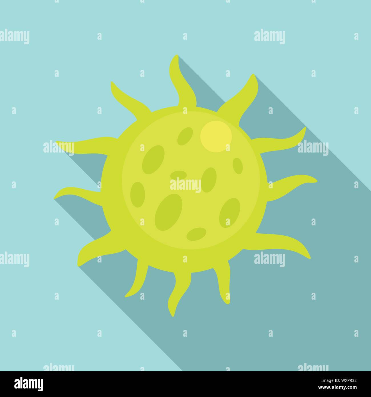 Infection virus icon. Flat illustration of infection virus vector icon ...