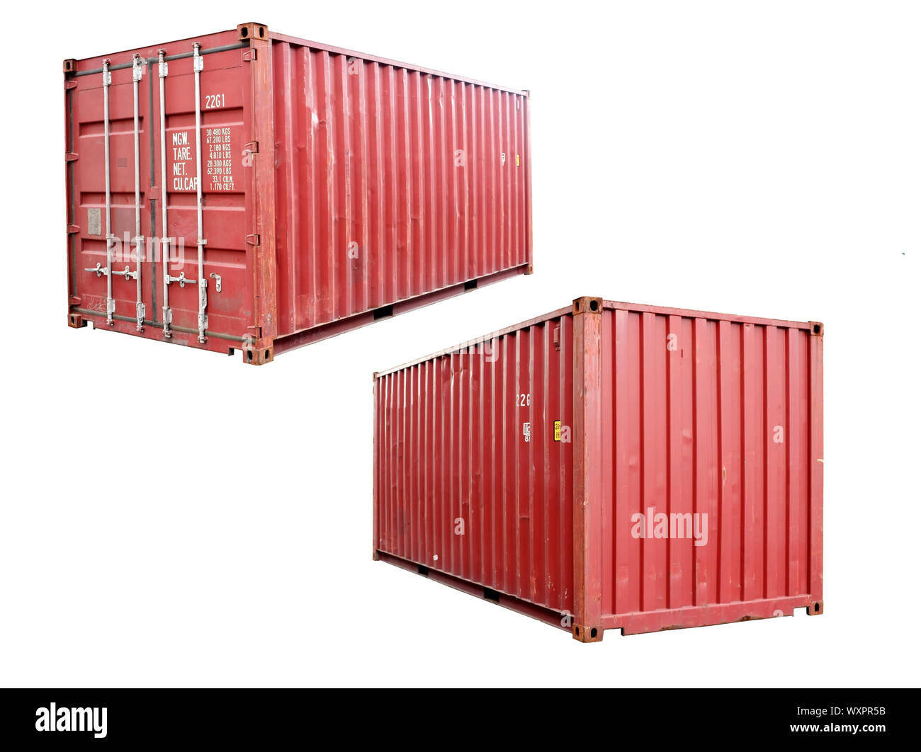 Container view, front and side trim, white background To be easy to use ...