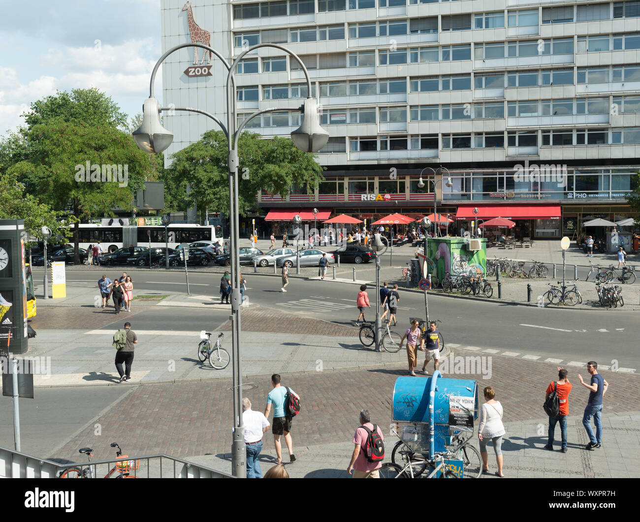 Berlin, Germany - 3 august 2019:view of the square Hardenbergplatz in ...