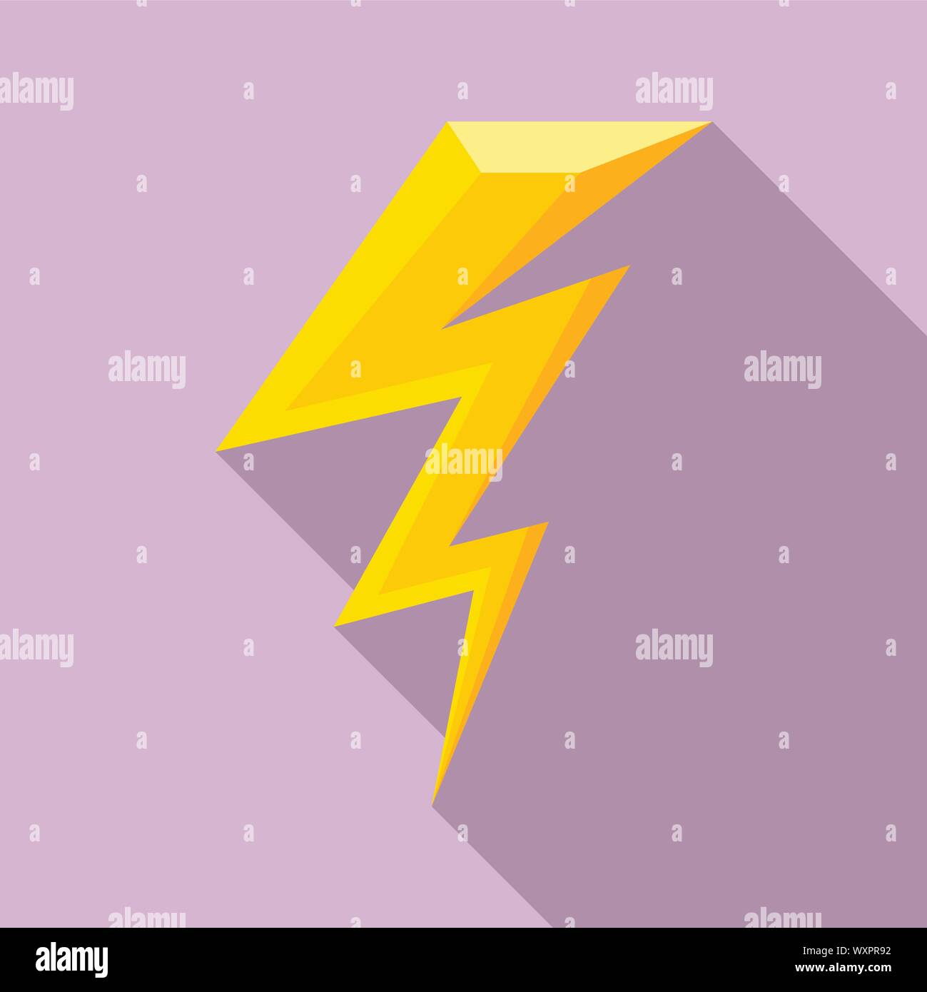 Flash lightning bolt icon. Flat illustration of flash lightning bolt ...
