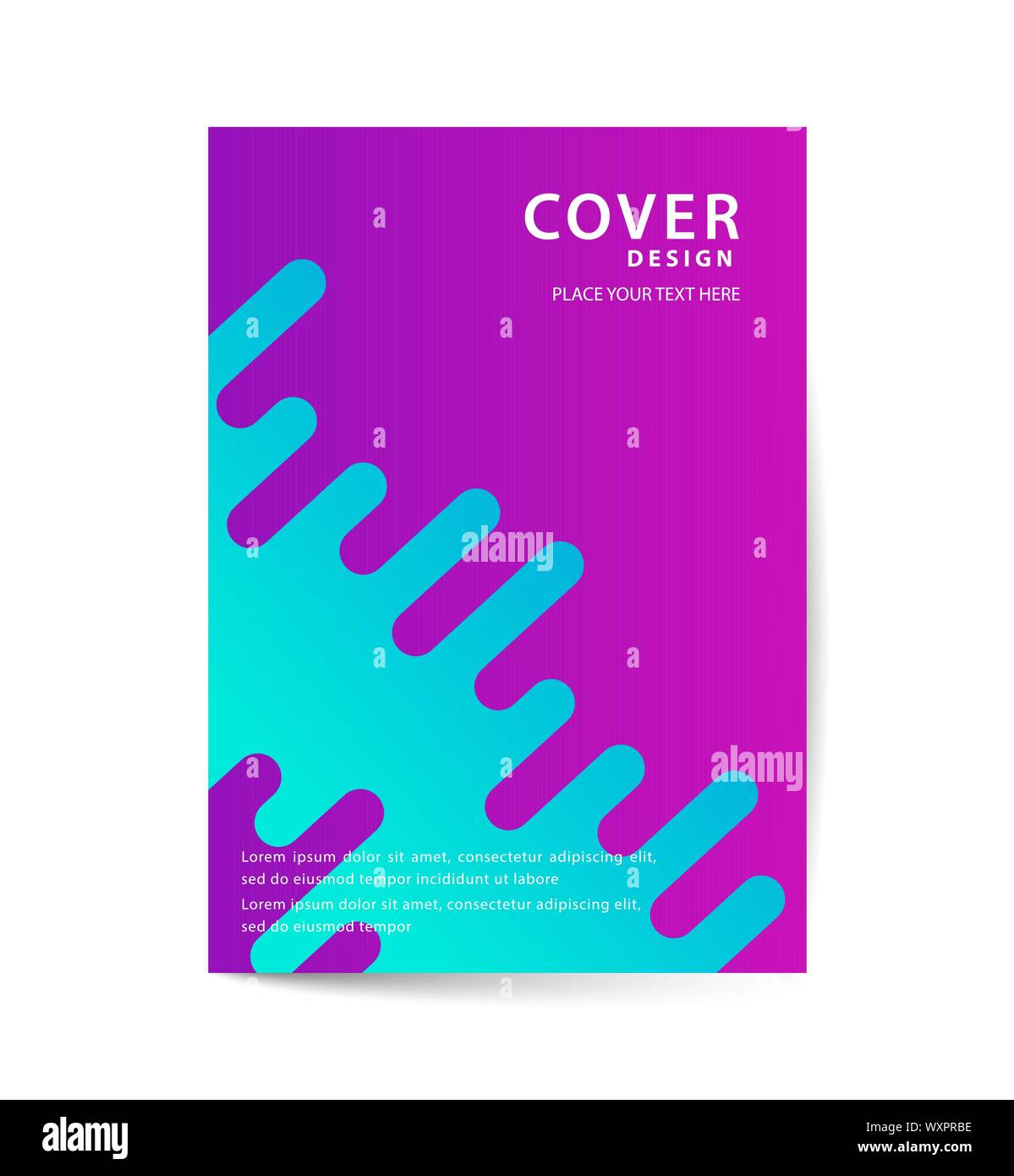 Covers with Flat & Dynamic Design. Geometric shapes Dynamic wavy form ...