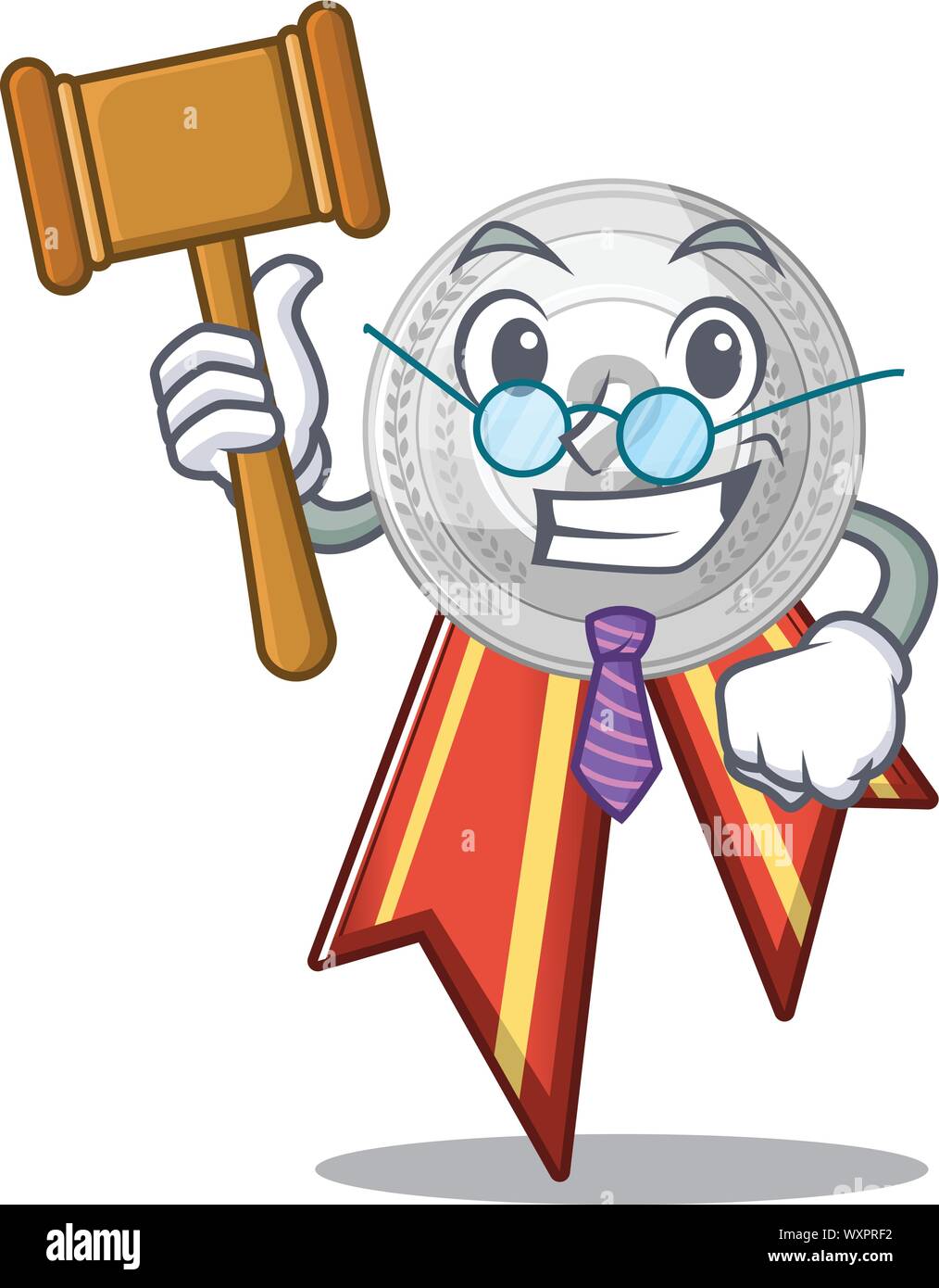 Judge silver medal on the mascot cupboard Stock Vector Image & Art - Alamy