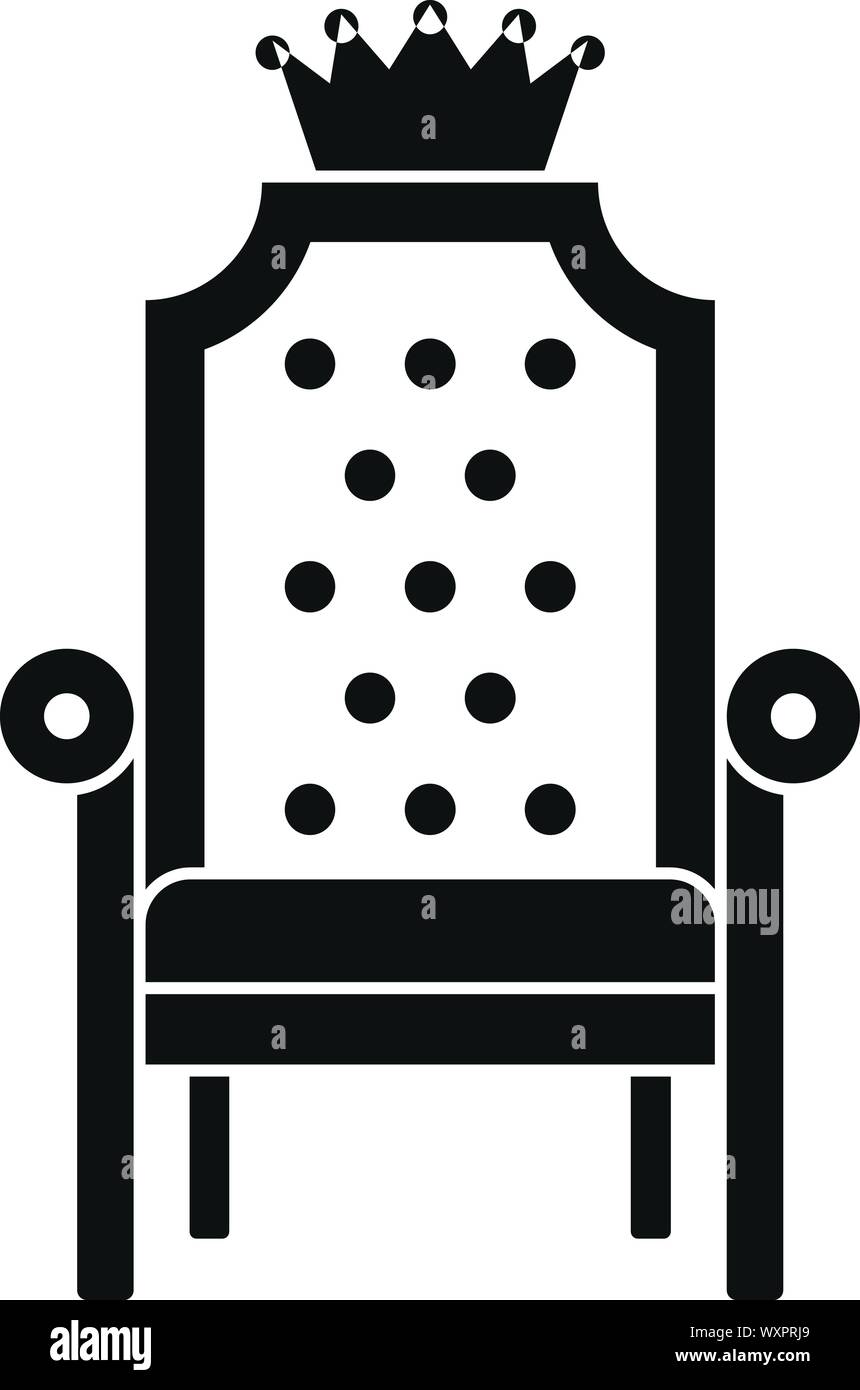 King armchair icon. Simple illustration of king armchair vector icon ...