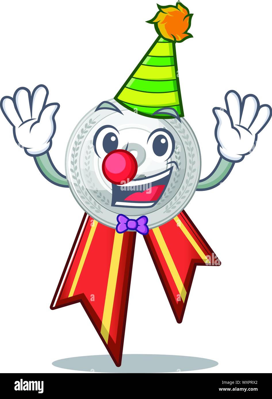 Clown silver medal on the mascot cupboard Stock Vector Image & Art - Alamy
