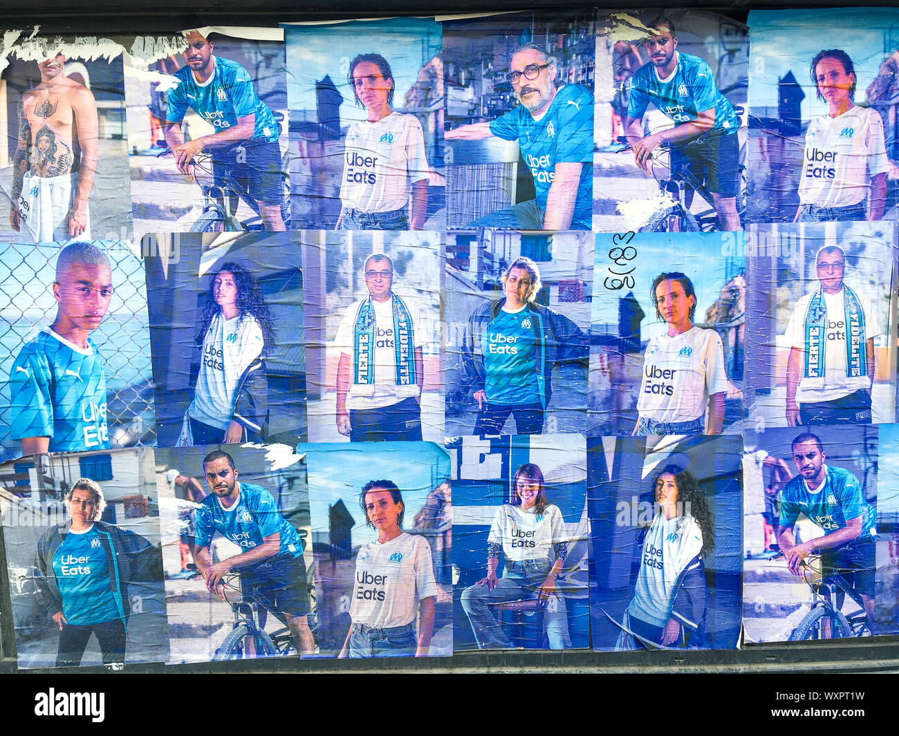 Promotion campaign for Uber Eats, sponsor of Marseille Football team ...