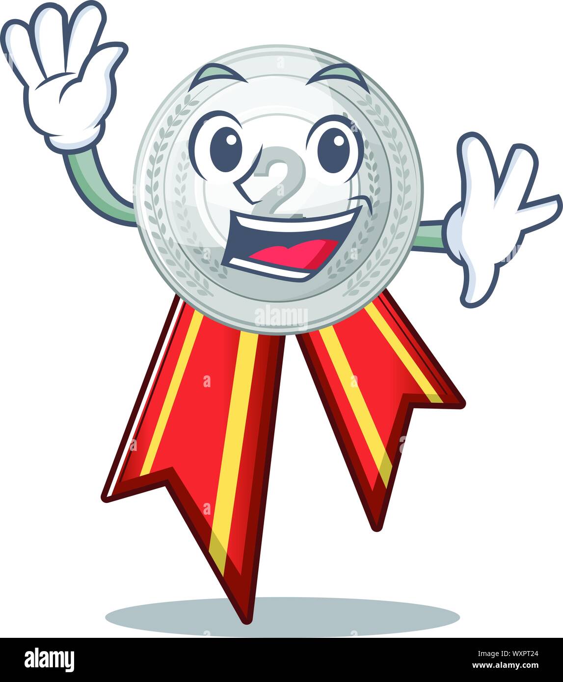 Medal winner waving Stock Vector Images - Alamy